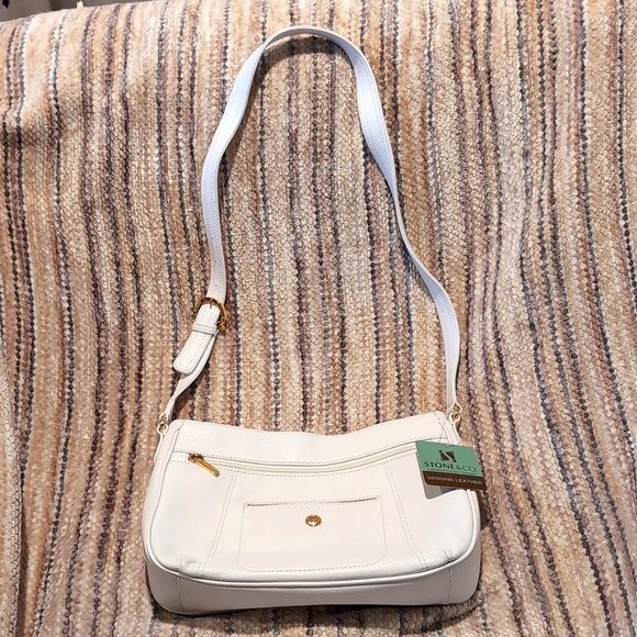 Stone & Co. | Bags | Stone Co Stone Mountain White Leather Shoulder Bag ...